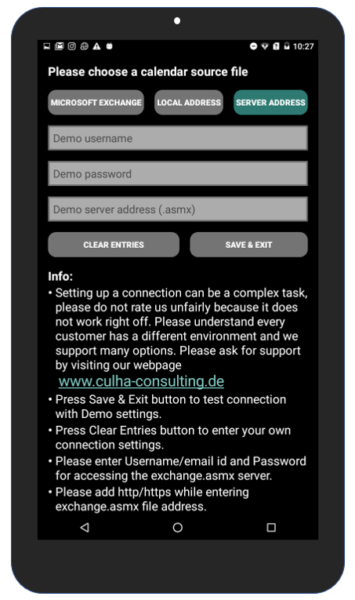 Meeting Room Schedule Display > A calendar display solution