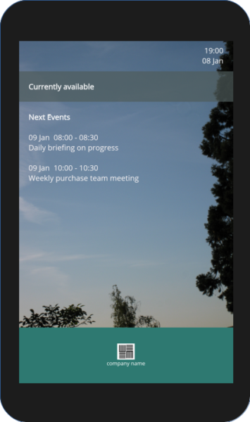 Meeting Room Schedule Display > A calendar display solution