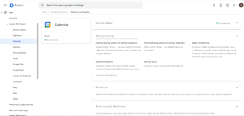 Google Workspace Integration with Meeting Room Schedule App