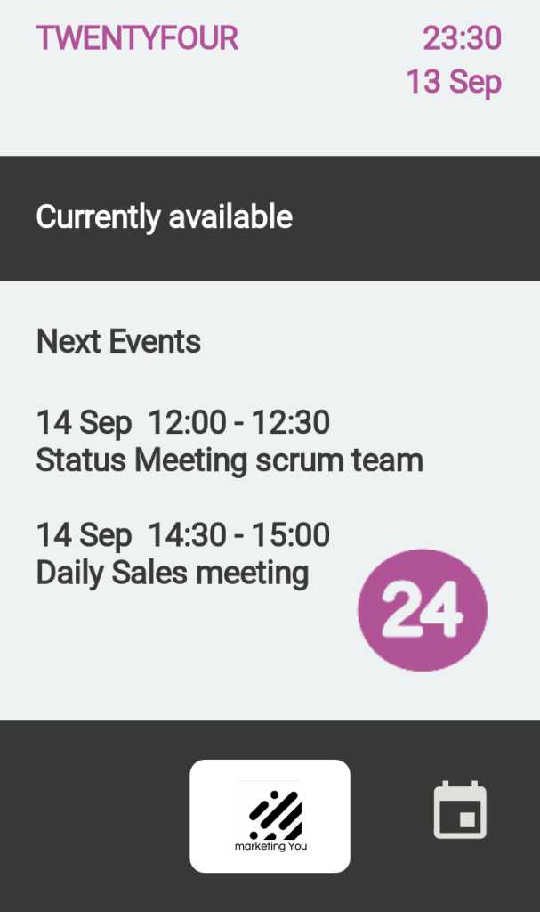 How to create an awesome custom look » Meeting Room Schedule