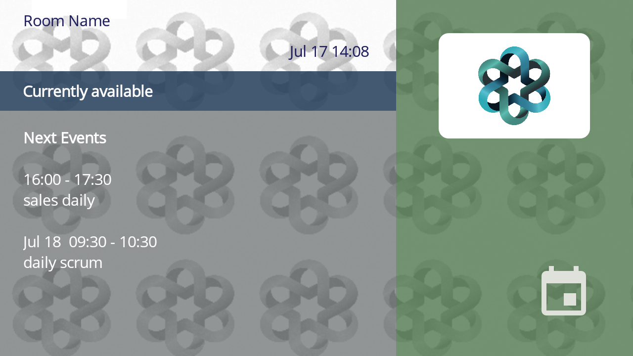 How to create an awesome custom look » Meeting Room Schedule