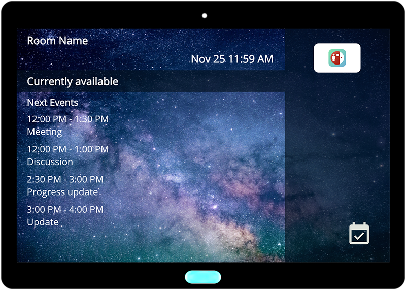 Meeting Room Schedule Display > A calendar display solution