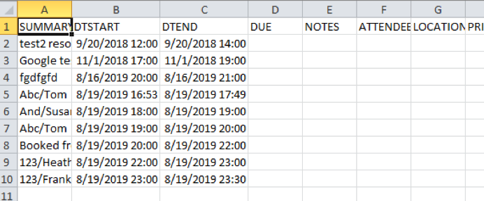 How to get hours reporting from calendar » Meeting Room Schedule