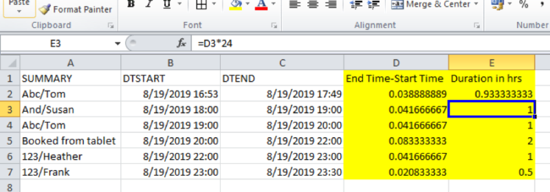 How to get hours reporting from calendar » Meeting Room Schedule