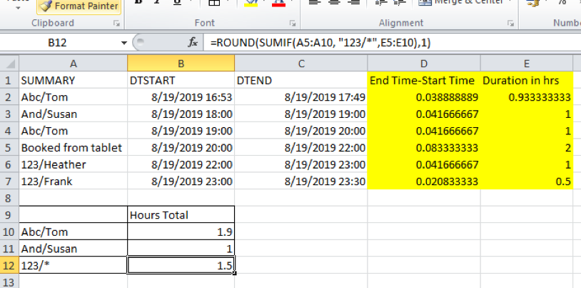 How to get hours reporting from calendar » Meeting Room Schedule