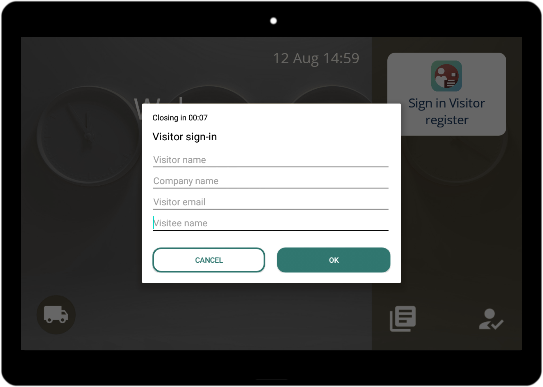 Sign In & Visitor Register » Meeting Room Schedule