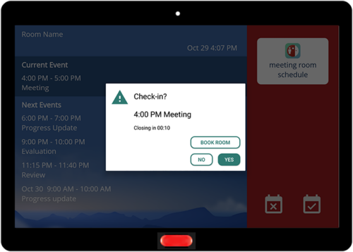 Features & Benefits > Meeting Room Schedule Display App
